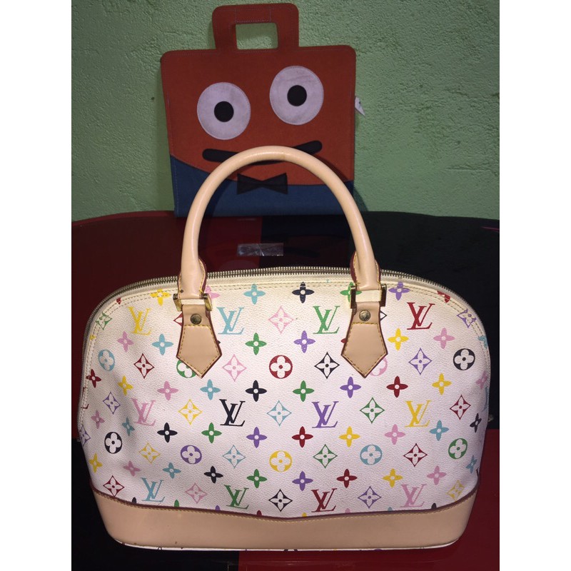 LV Alma White Handbag (preloved) | Shopee Philippines