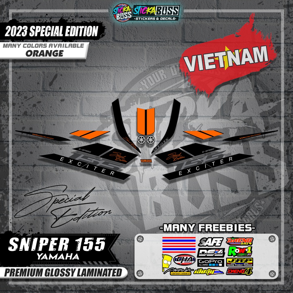Sniper 155 Vietnam Decals ( 2023 Special Edition )【WITH FREEBIES】Y16ZR ...