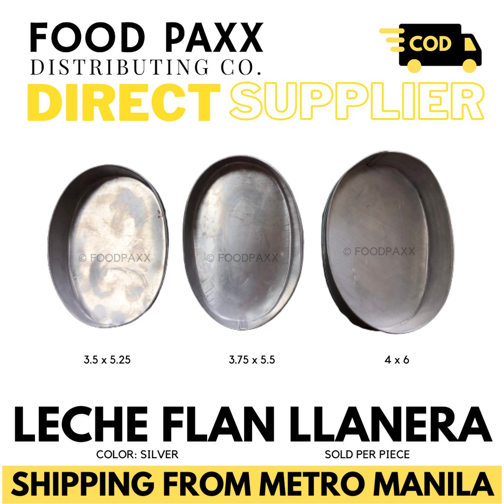 Leche Flan Llanera Cheesecake Cassava Mini Cake Pan - Oval Metal Molder ...