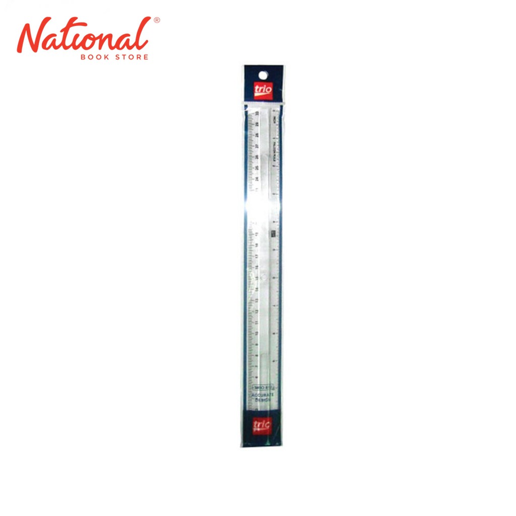 Trio Plastic Ruler 812 12In National Book Store | Shopee Philippines