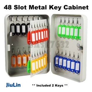 JIULIN 48 Slot Hook Position Metal Key Keys Box Storage Cabinet 2095.1 ...