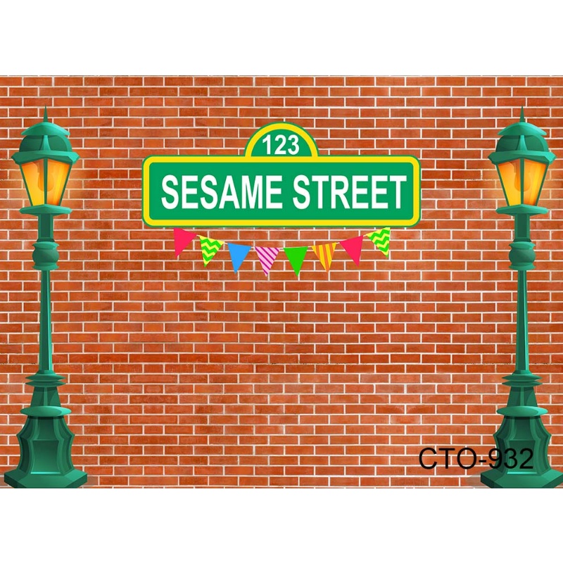 Happy Birthday Photography Backdrops Sesame Street Elmo World Party ...