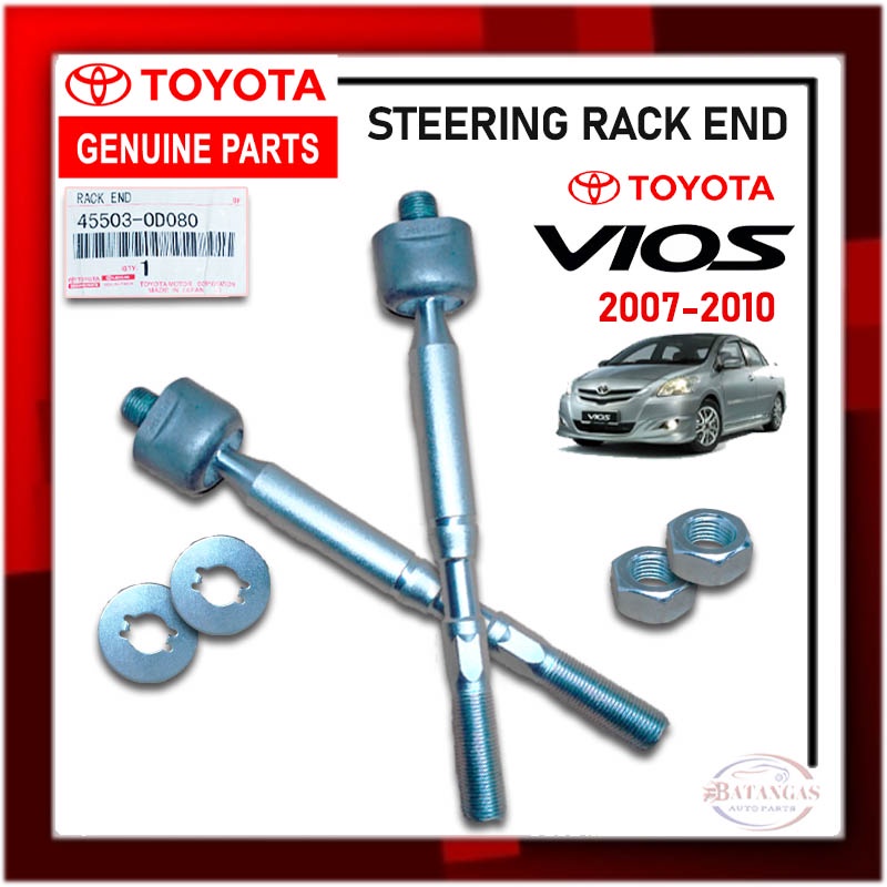 TOYOTA GENUINE STEERING RACK END TOYOTA VIOS 2007-2010 (2PCS) PART NO ...