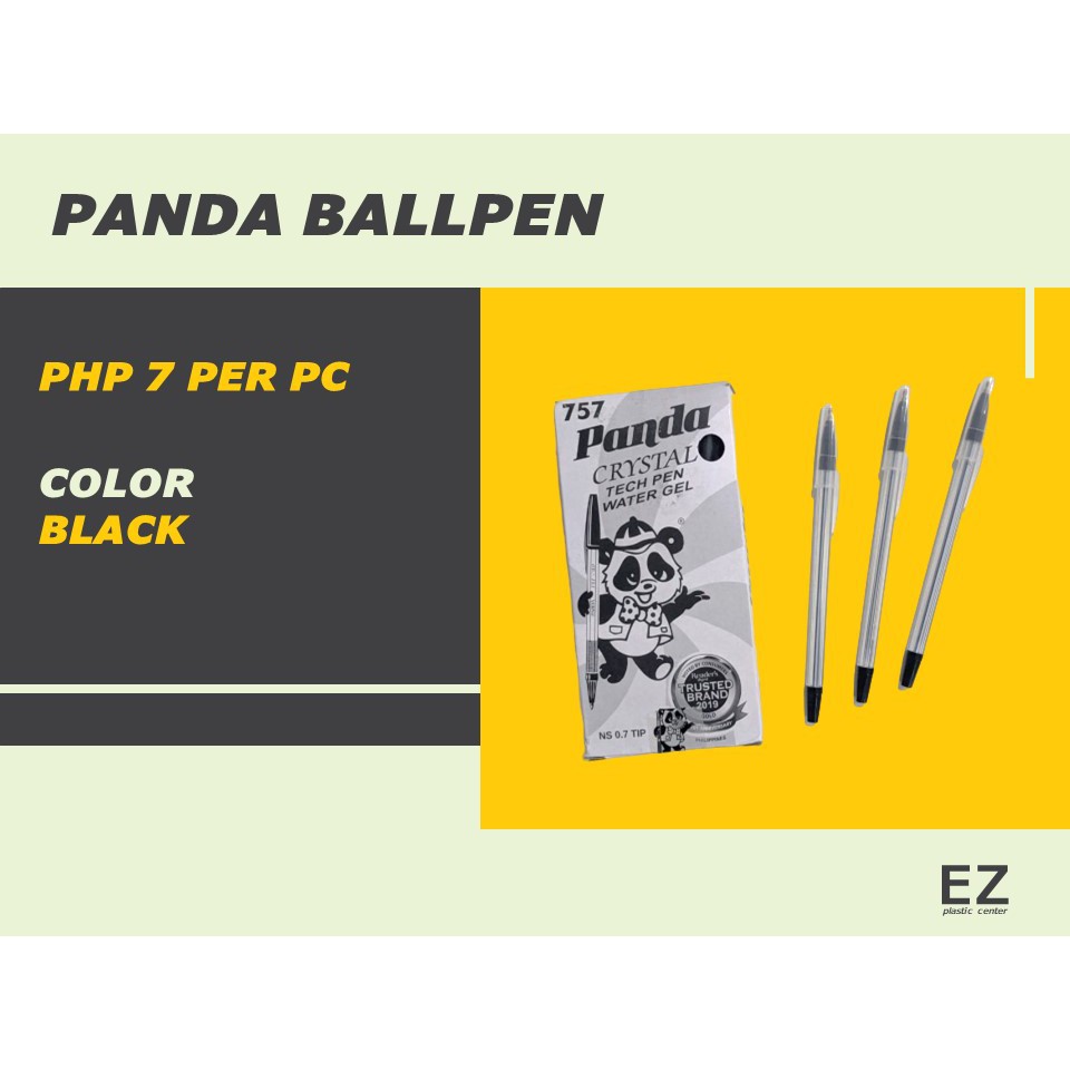 Panda Ballpen (Black) | EZPLASTICPH | Shopee Philippines