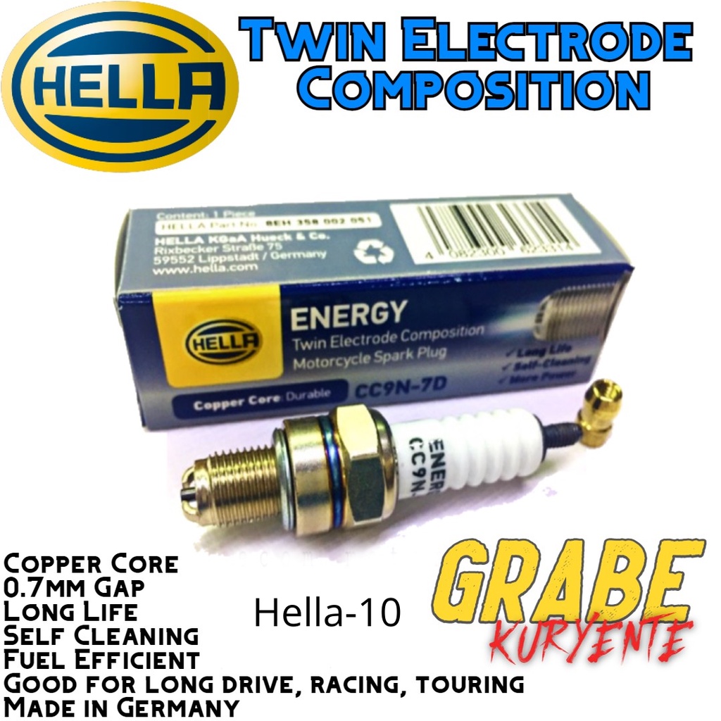 Yamaha stx 125 Hella Twin Electrode Composition Spark Plug CC9N-7D ...