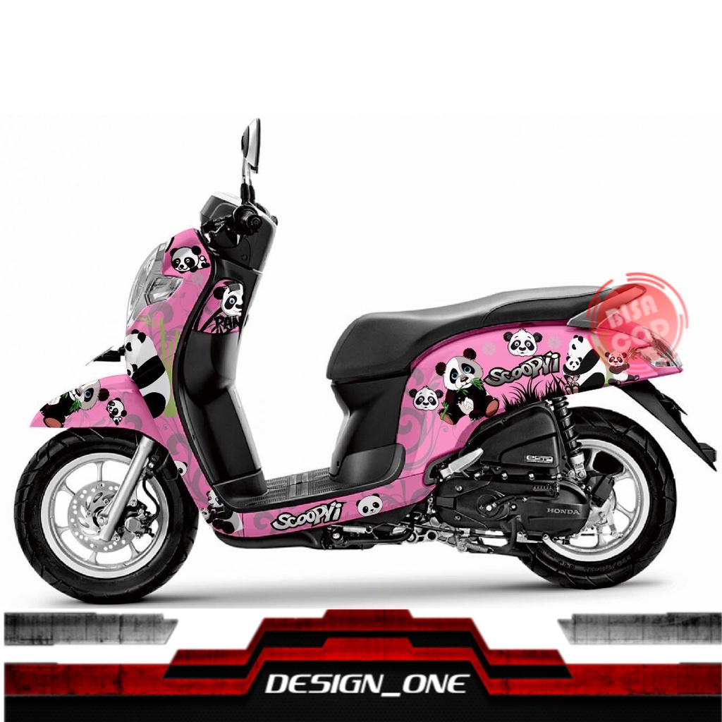 Scoopy Sticker full Body Decal scoopy FI Stylish Panda striping ...