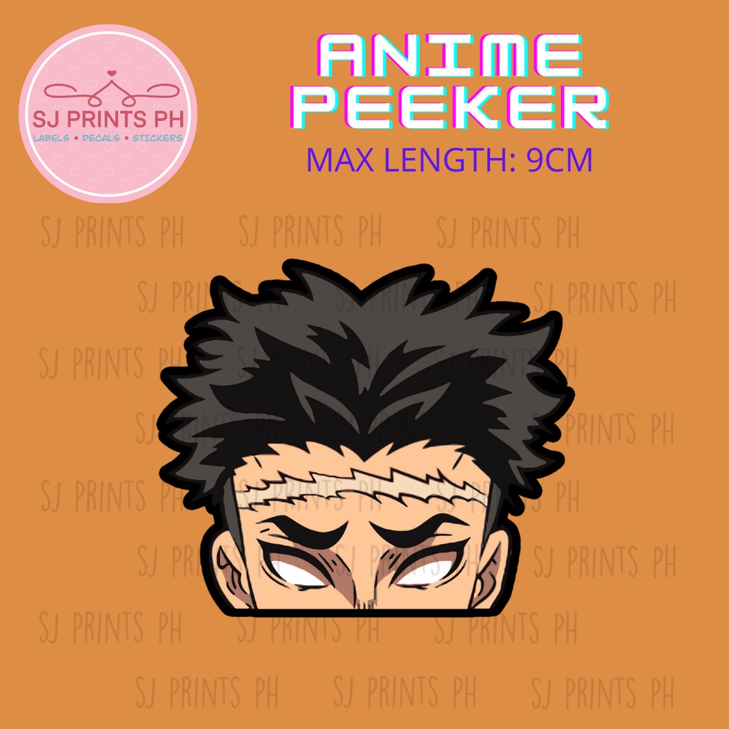 [PART 1] Anime Peeking Stickers| Waterproof laminated vinyl | Aquaflask ...