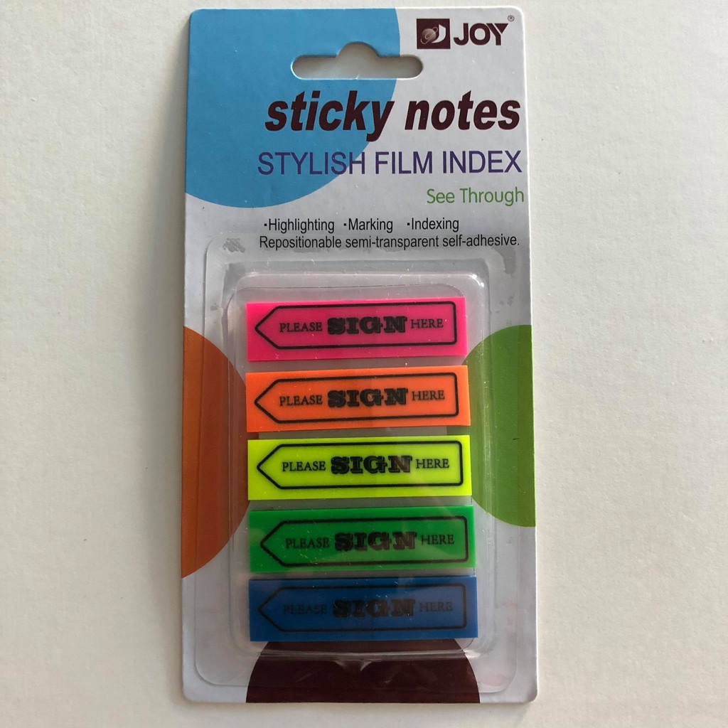 Sign Here Sticky Notes Joy | Shopee Philippines