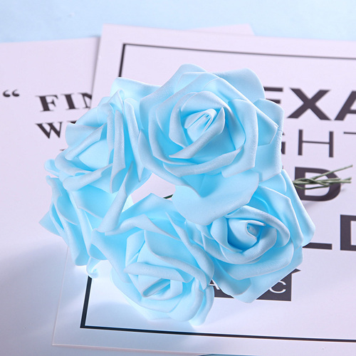 5pcs Simulation Sponge Rose Flower Cake Topper Birthday Cake Korean ...