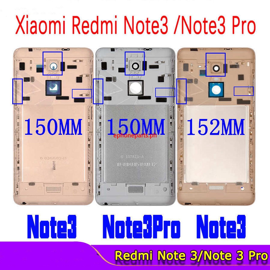 EPH-New for Xiaomi Redmi Note 3 150mm/152mm Battery Cover Redmi Note 3 ...