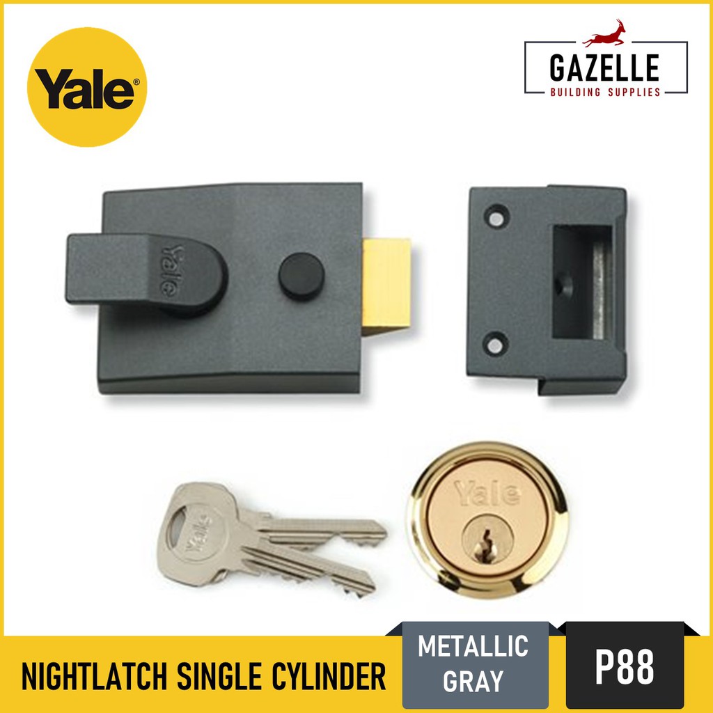 Yale Standard Nightlatch Night Latch Metallic Gray 60mm Backset - P88 ...
