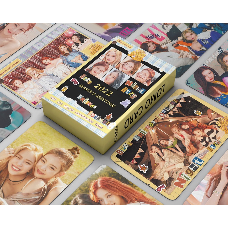 55Pcs/Box ITZY Album Lomo Card Kpop Photocard Postcard 2022 Season's Greetings Series | Shopee ...