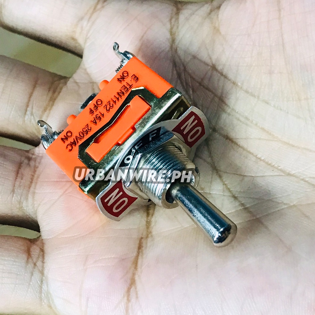 🟦 Toggle Switch ON-OFF-ON 3 Pin Position SPST 15A 250VAC KN-1122 Heavy ...
