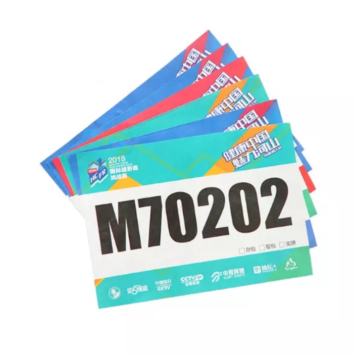 Custom Waterproof Tyvek Paper Race Bibs Number Durable Tyvek Paper Race ...