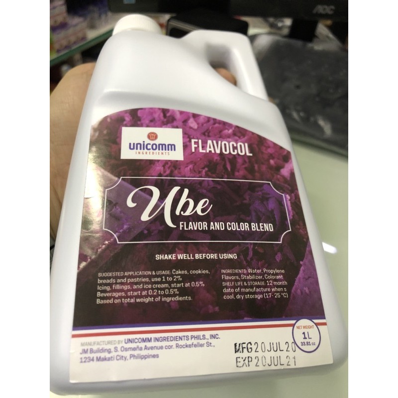 Ube Flavor and Color Unicomm 1L July 20 2021 expiry | Shopee Philippines
