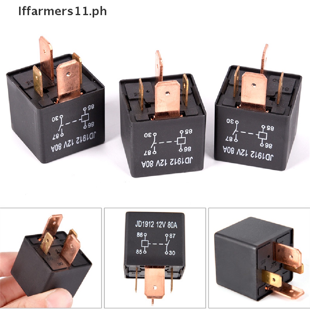 【Iffarmers11】 Waterproof Heavy Duty Relay 4Pin DC 24V 12V 80A JD1912 ...