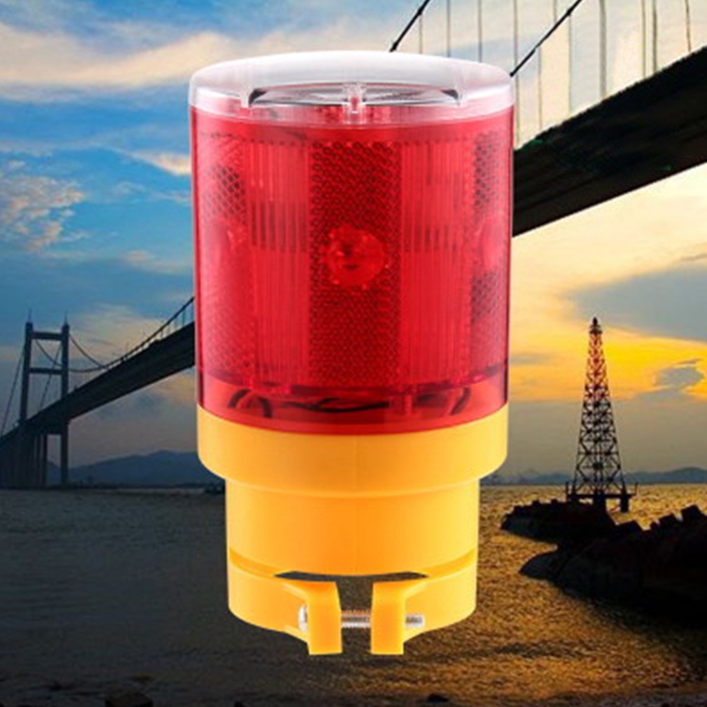 XShine Solar LED traffic strobe warning light flashing lighthouse ...
