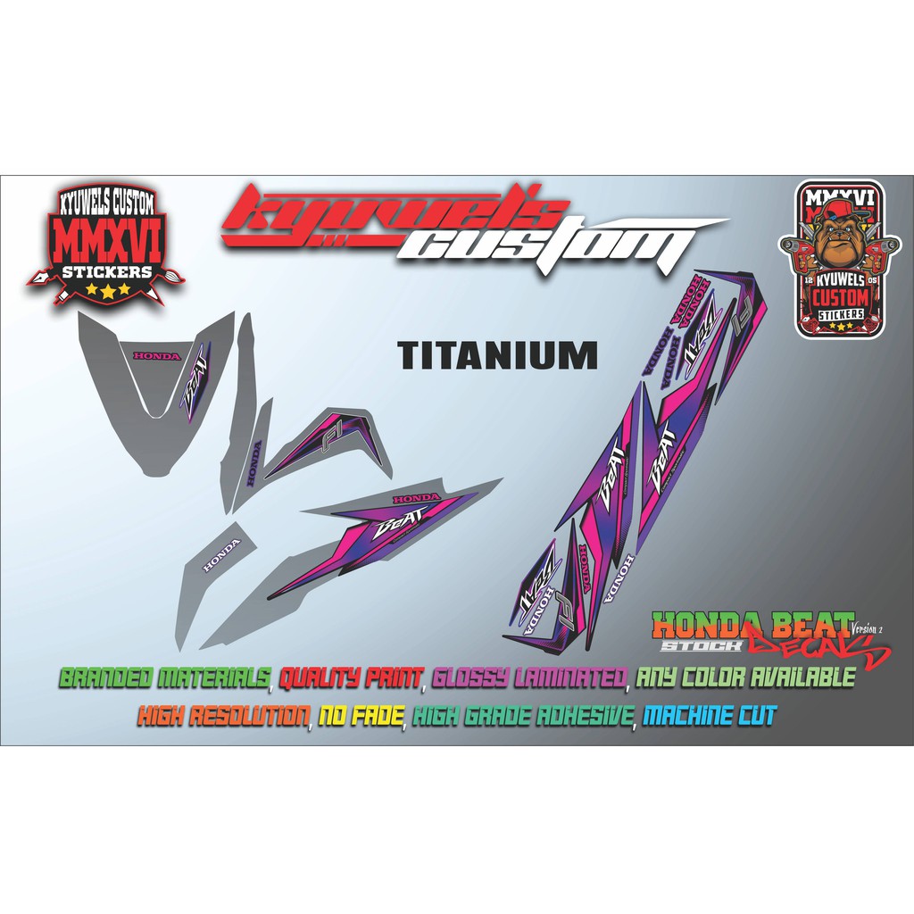 HONDA BEAT V2 STOCK DECALS | Shopee Philippines