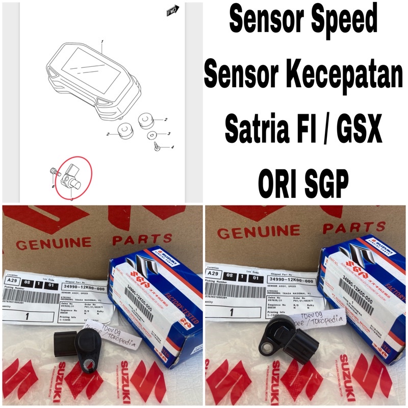 Speed Sensor Assy Front Gear Sensor Speed Sensor Satria Fu FI Injection ...