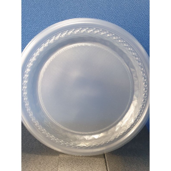 Round Party Plastic Plate Clear 50pieces per pack | Shopee Philippines