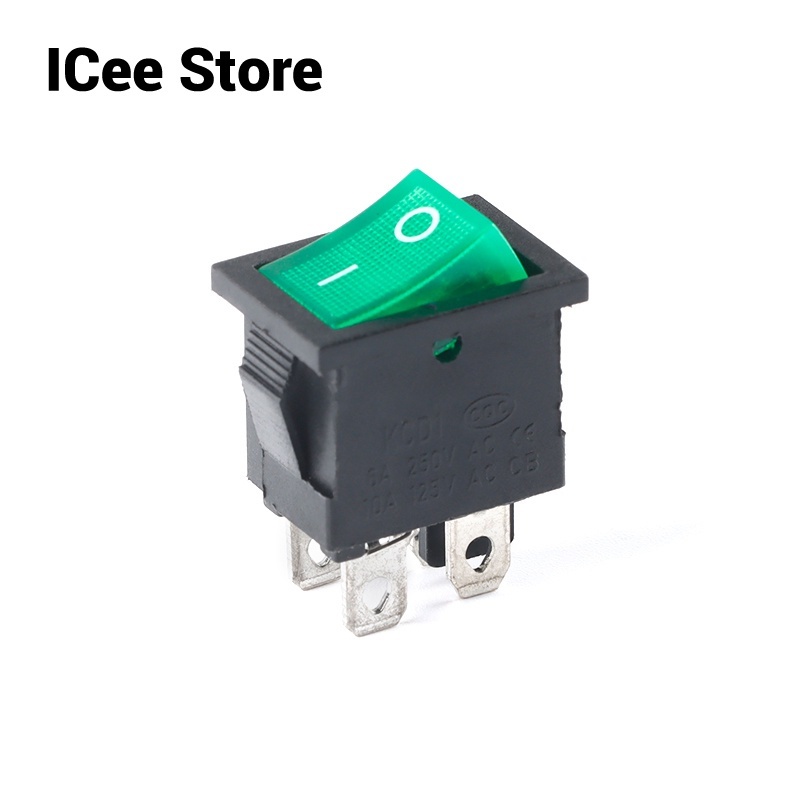 5Pcs KCD1 Rocker Switch 21*15mm 6A/250V AC 10A/125V AC Black White Red ...