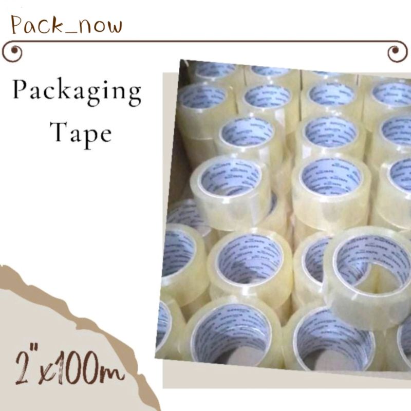 Clear Packing Packaging Tape 2"x100m by Six | Shopee Philippines