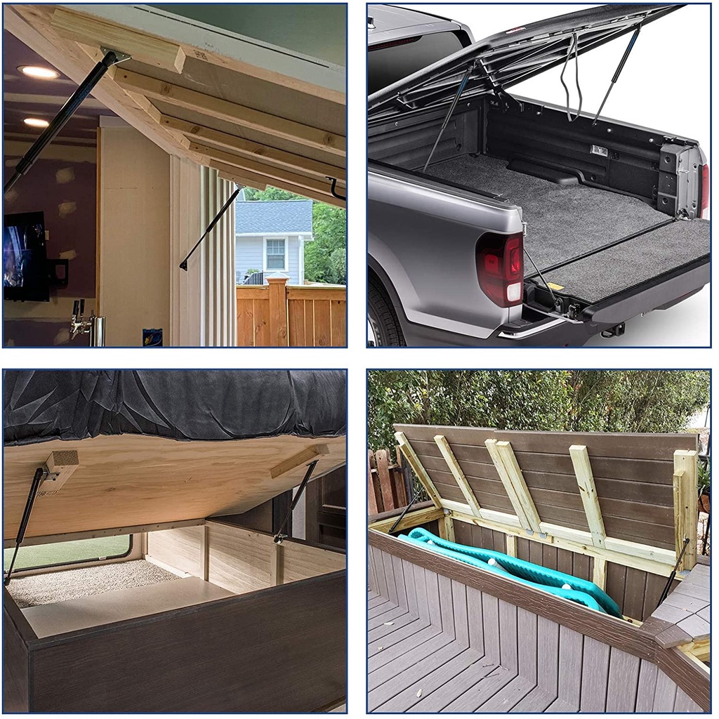 17.1inch/434mm force 120Lbs/534N Pickup Truck Cap Tool Box Utility Box ...