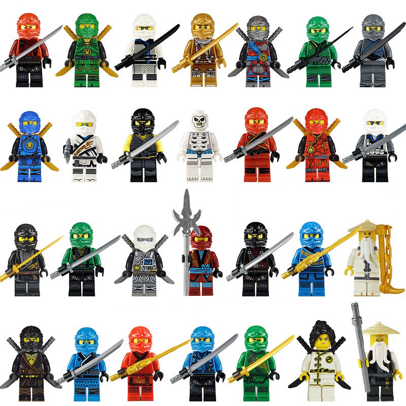 38pcs New leleing Ninjago Series Ninja Kai Jay Lloyd Mini figure Bricks ...