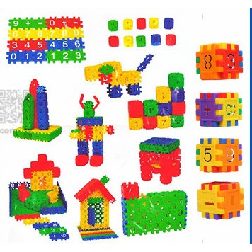 Kindergarten plastic insert and assemble building blocks Children's ...