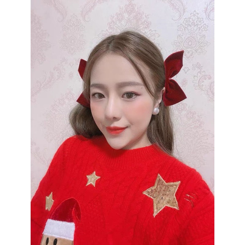 Jisoo bow clip made of high quality luxurious velvet | Shopee Philippines