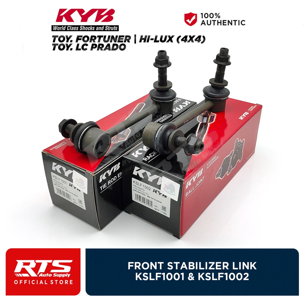 KYB Front Stabilizer Link Toyota Fortuner Hilux 4x4 Land Cruiser Prado KSLF1001 KSLF1002 2Pcs ...