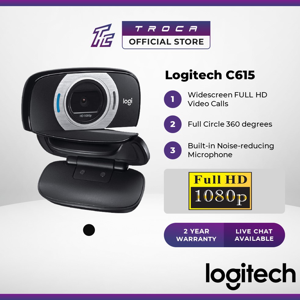 Logitech C615 Portable HD 1080P Webcam For Laptop/Desktop C615 960 ...