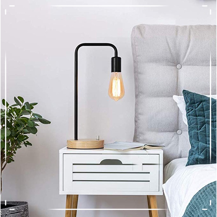 bedside lamp dimmable Edison table lamp bedside lamp study table lamp ...