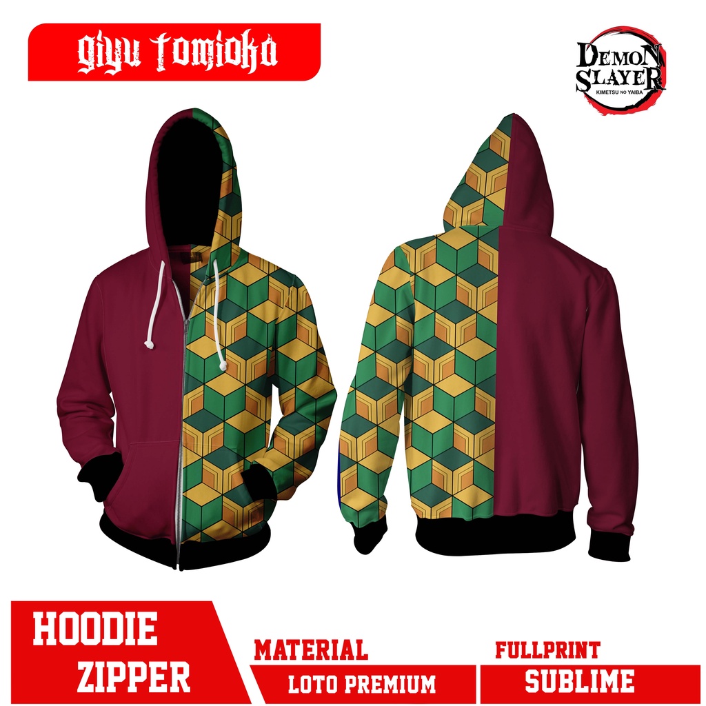 GIYU TOMIOKA DEMON SLAYER FULLPRINT ZIPPER JACKET | Shopee Philippines