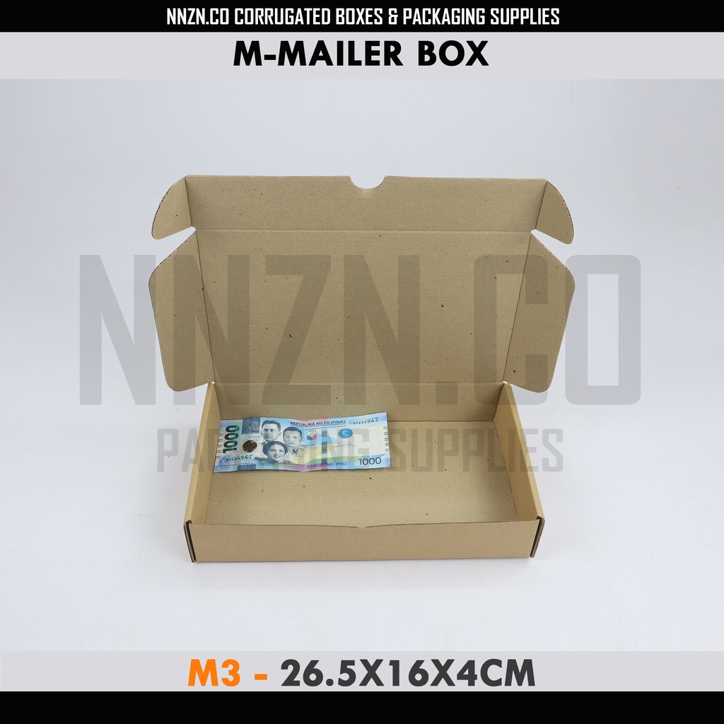 NNZN M-Mailer Box Corrugated Brown Kraft Box T-Mailer Shipping Box Gift ...