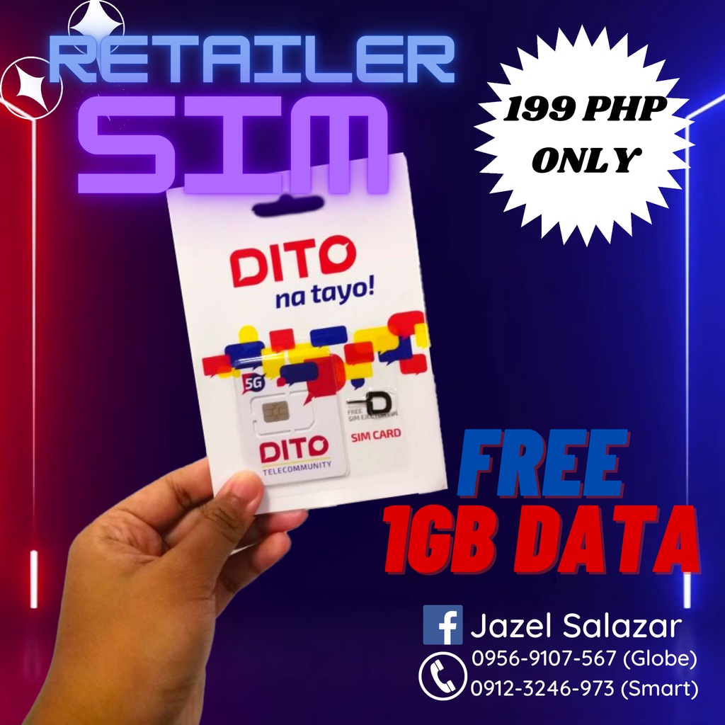 DITO RETAILER SIM + ALL NETWORKS RETAILER SIM with Tarpaulin and Step ...