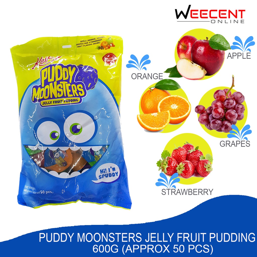Keiko Puddy Moonsters Assorted Fruit Jelly 600G (50pcs per pack) or ...