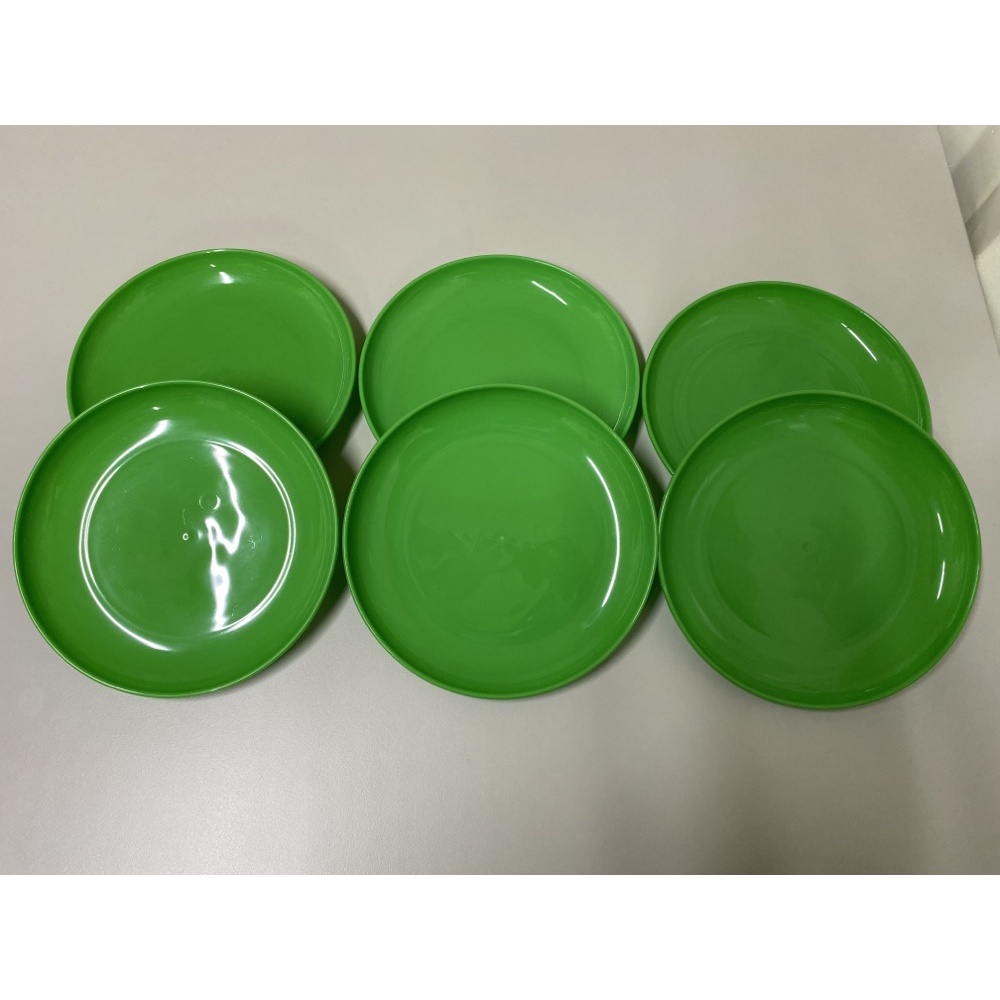 Local king 6pcs makapal Round Plastic Plates Colorful Dinner Plate ...