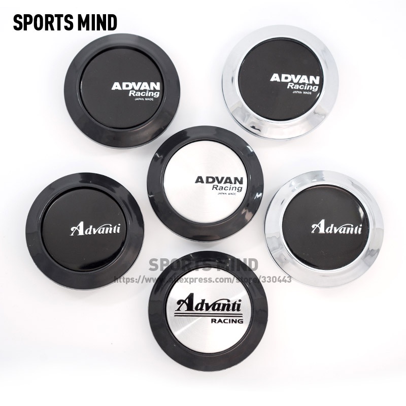 4PCS/LOT 64MM Car Wheel Center Caps for ADVAN RACING Advanti Emblem ...