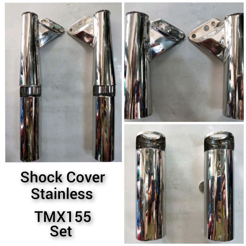 Front Shock cover for TMX155 SET upper and Lower (STAINLESS) | Shopee ...