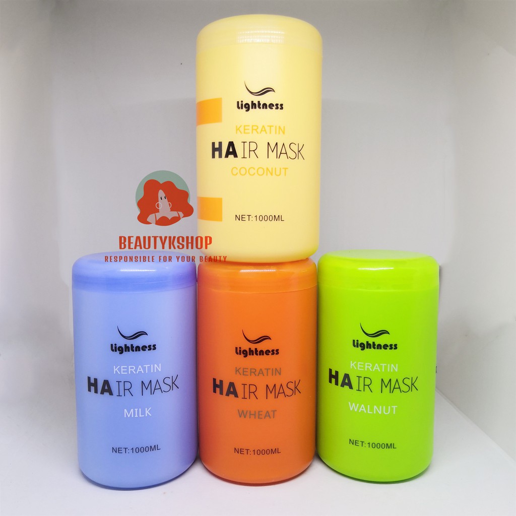 Lightness KERATIN HAIR MASK 1000ml Hair Care | Shopee Philippines