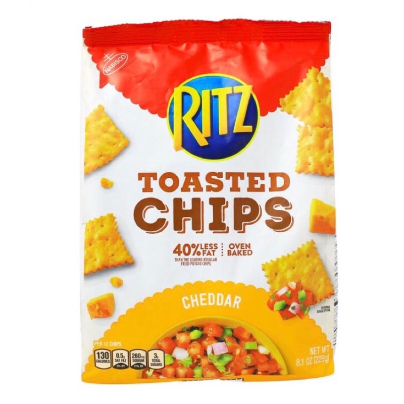 Nabisco Ritz Toasted Chips Oven Baked Cheddar and Sour Cream 229g | Shopee Philippines