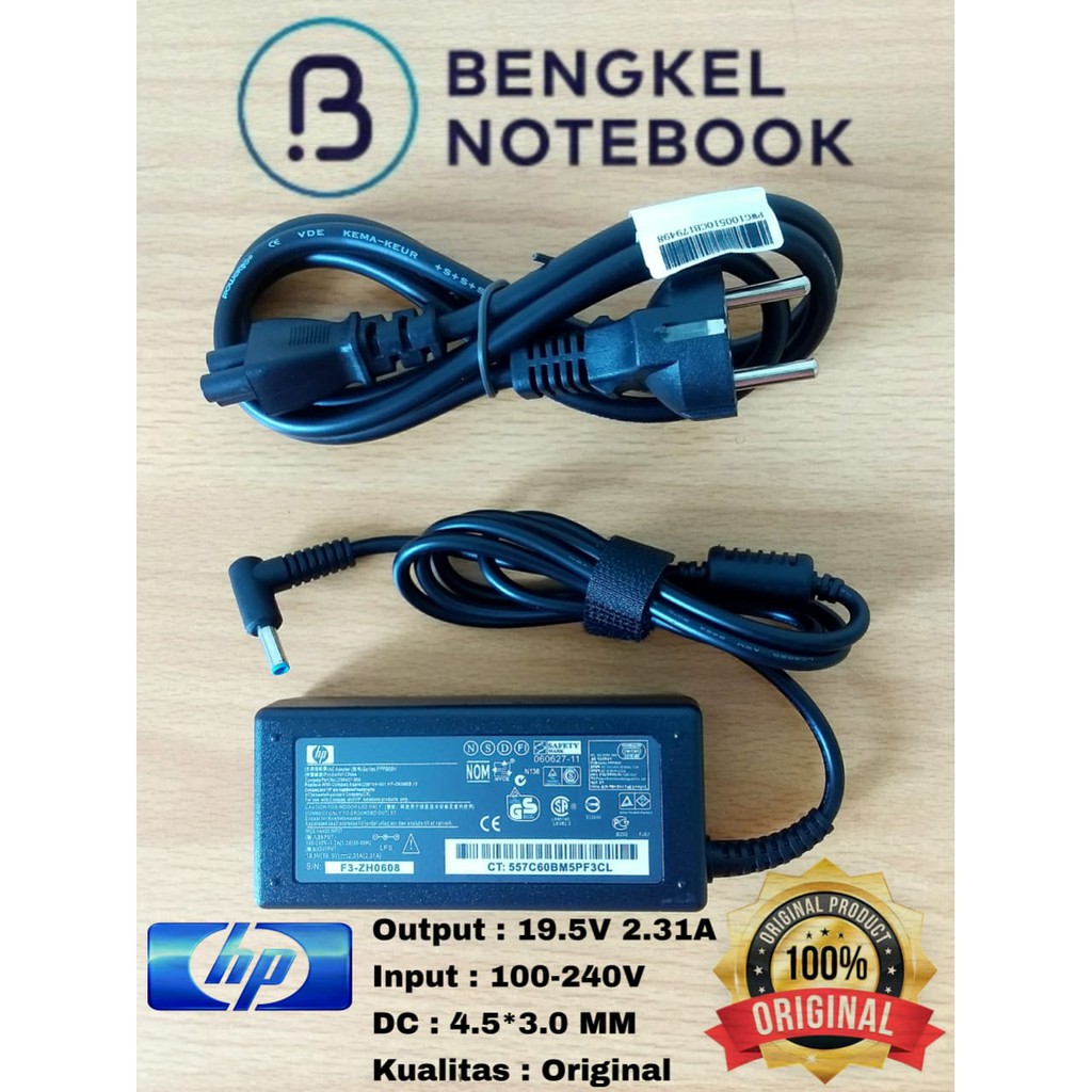Hp 19.5v 2.31A Blue Pin 4530 HP 14-BS 14-BS0XX Laptop Charger Adapter | Shopee Philippines