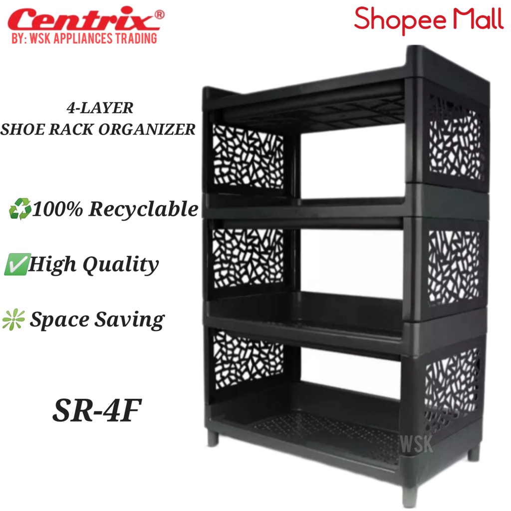 Centrix 4-Layer Multi-Function Shoe Rack Organizer (SR-4F) | Shopee ...