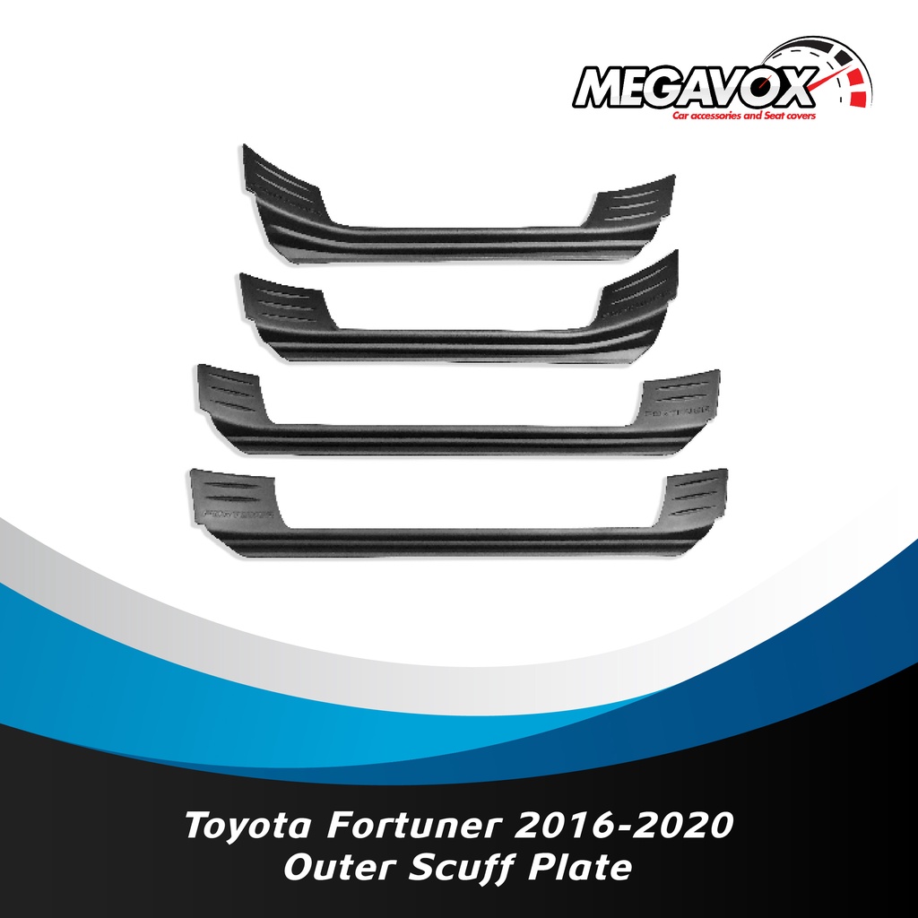 Toyota Fortuner 2016-2023 Black Outer Scuff Plate | Shopee Philippines