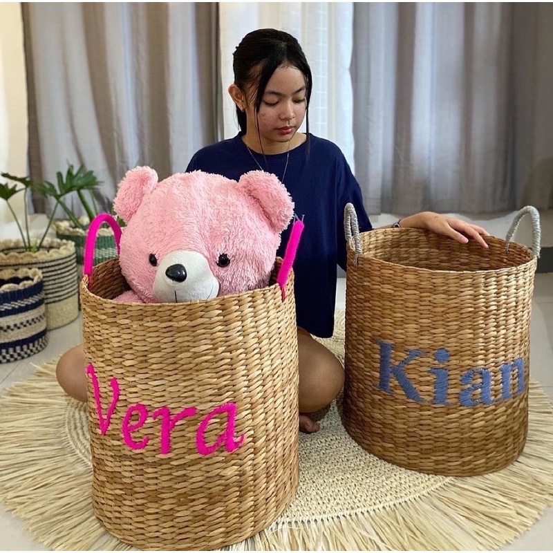 Buslo Kursiba SeaGrass Basket w/ Embroidery | Shopee Philippines
