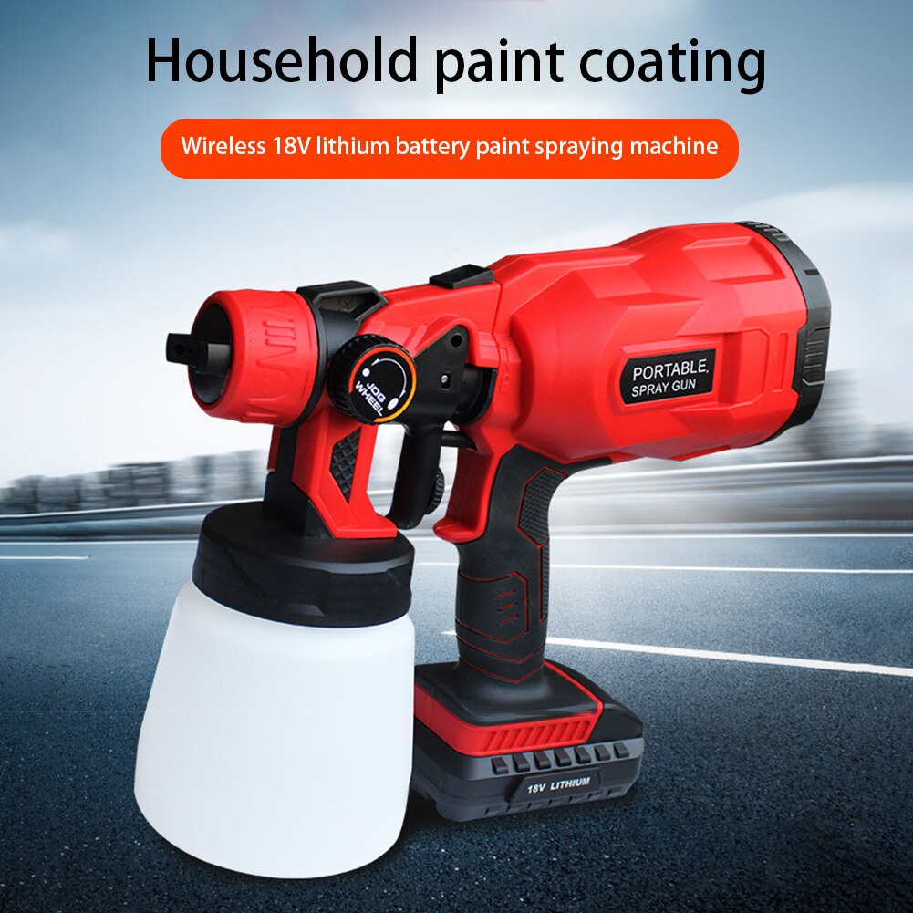 18V Handheld Spray Gun Paint Sprayers Cordless Spray High Power Home ...