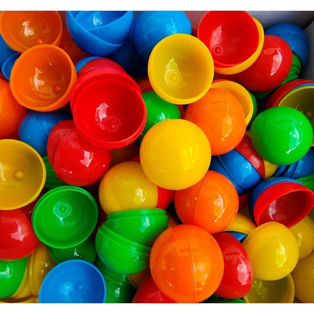50pcs 30mm / 32mm Solid Colour Empty Plastic Ball Capsules Ball Lucky ...
