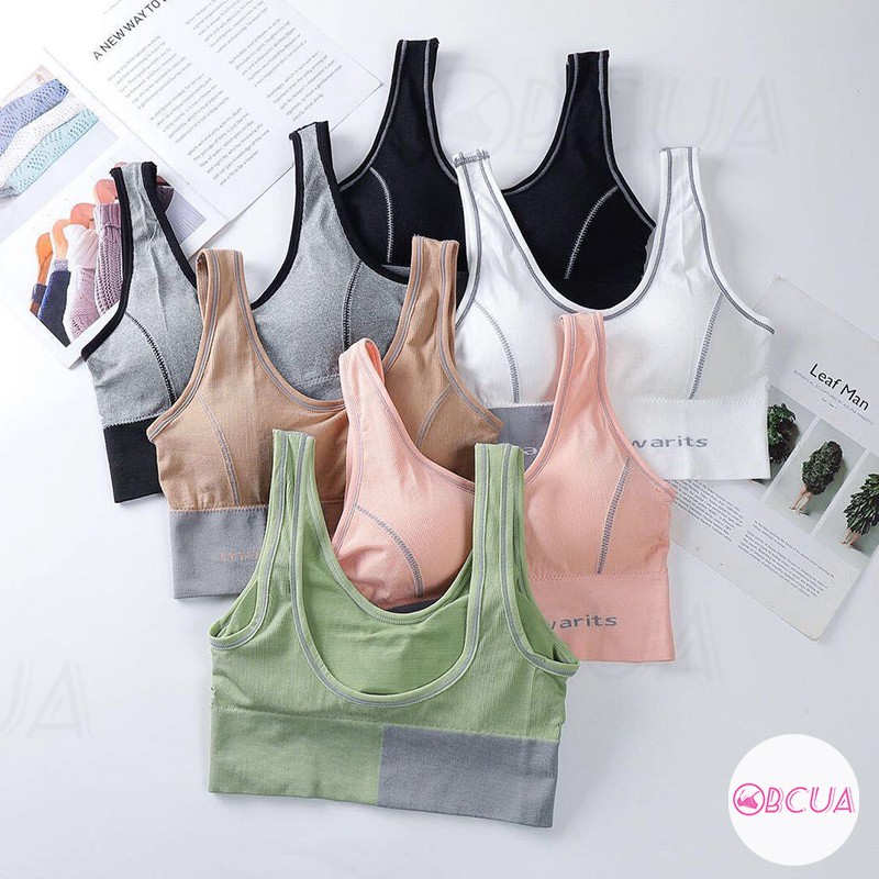 BCUA women U-Backless Sports Bra Padded Push Up Bralette Wrapped Chest ...