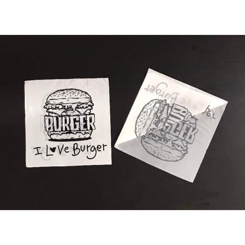 L-Type Burger Plastic Wrapper / 100cs. per bundle / 6x6 inches | Shopee ...